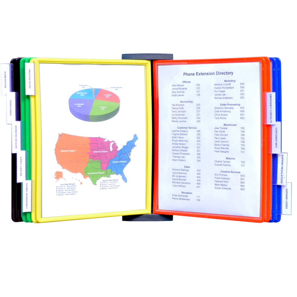 Wall Mount Reference Organizer | Ultimate Office | AdjustaView 10 Pocket