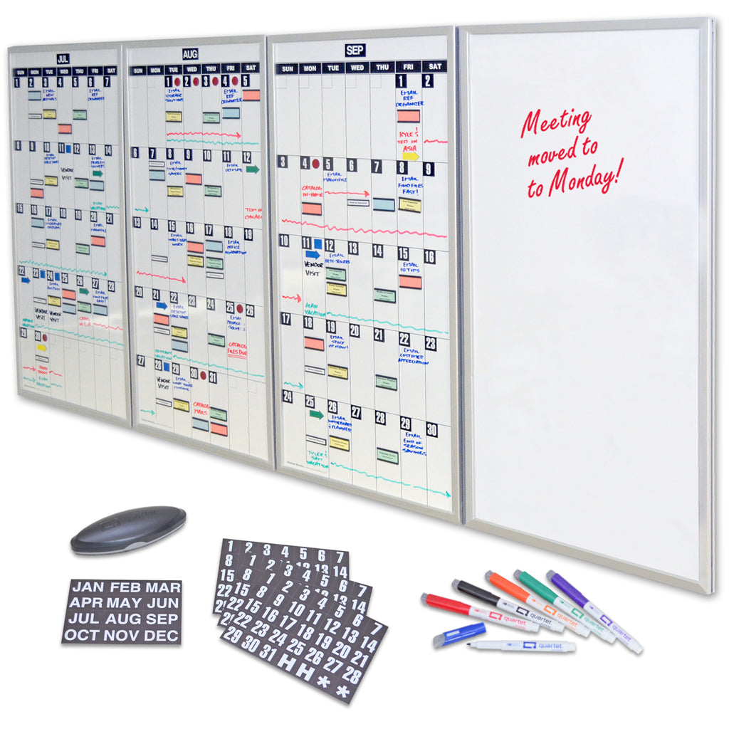 Dry Erase Monthly Magnetic Planning Whiteboards Kit | Ultimate Office