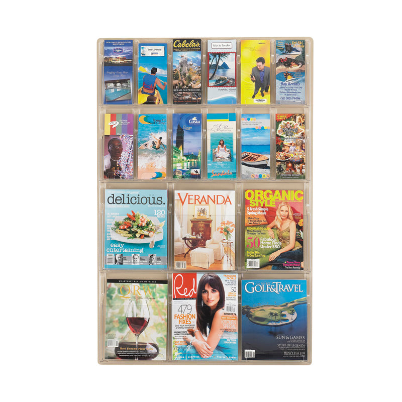 12 Pamphlet & 6 Magazine Clear Tabletop Display | Ultimate Office