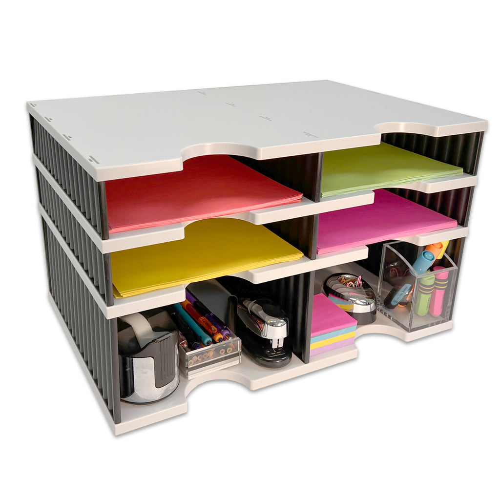 TierDrop Desktop Organizer 4 Letter Tray Compartment Sorter | Ultimate ...