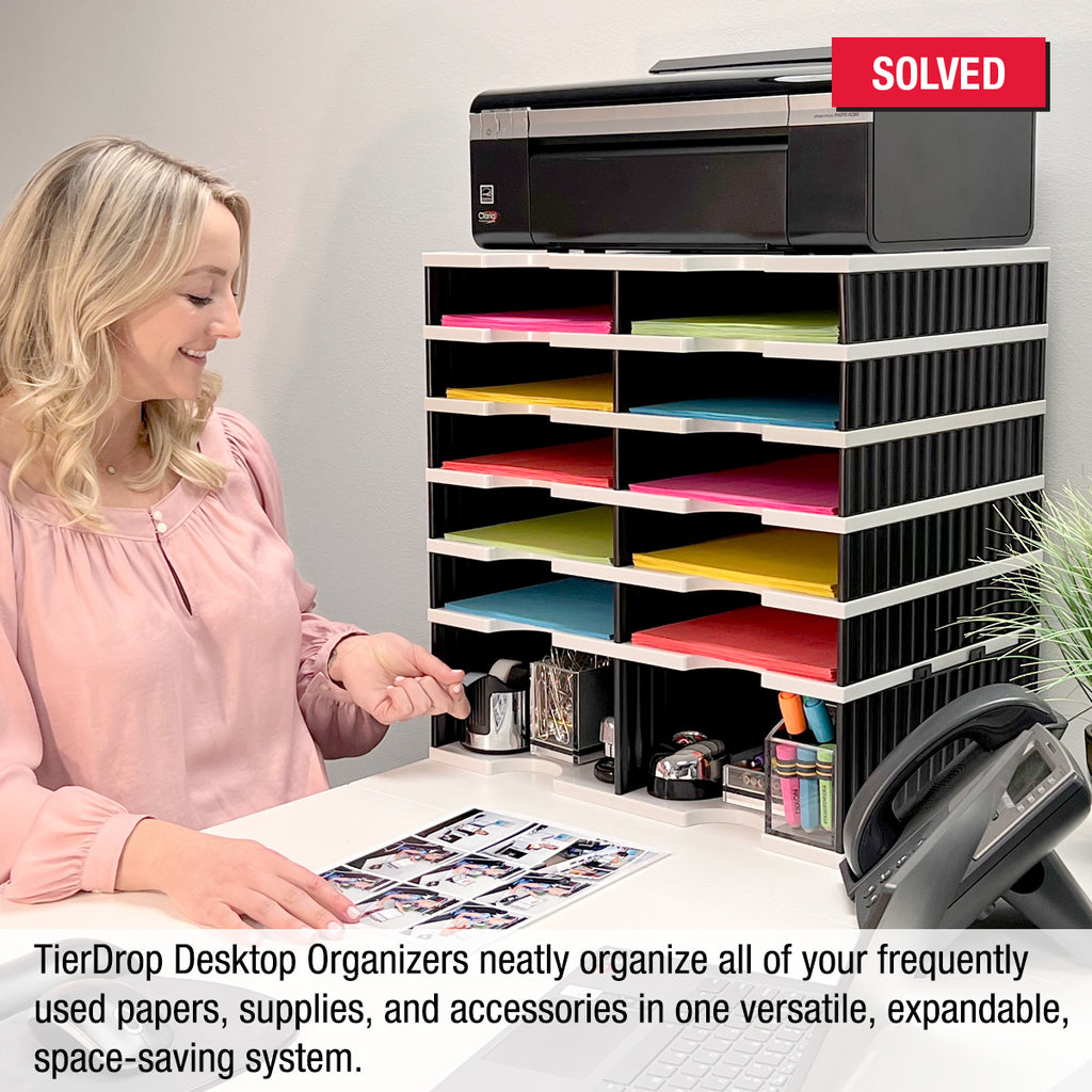 TierDrop Desktop Organizer 10 Letter Tray Compartment Sorter | Ultimate ...