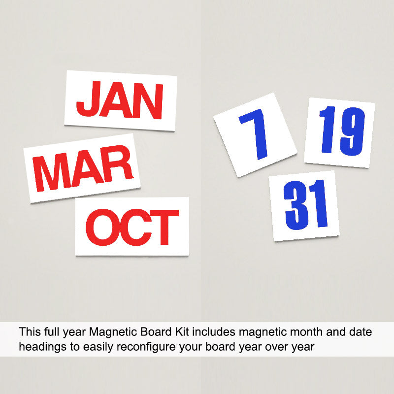 36"w x 48"h Full-Year Magnetic Strip Board Kit | Ultimate Office