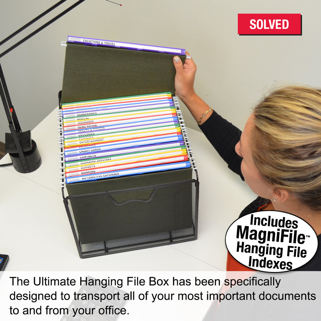 Ultimate Office | Mesh Hanging File Organizer with File Indexes