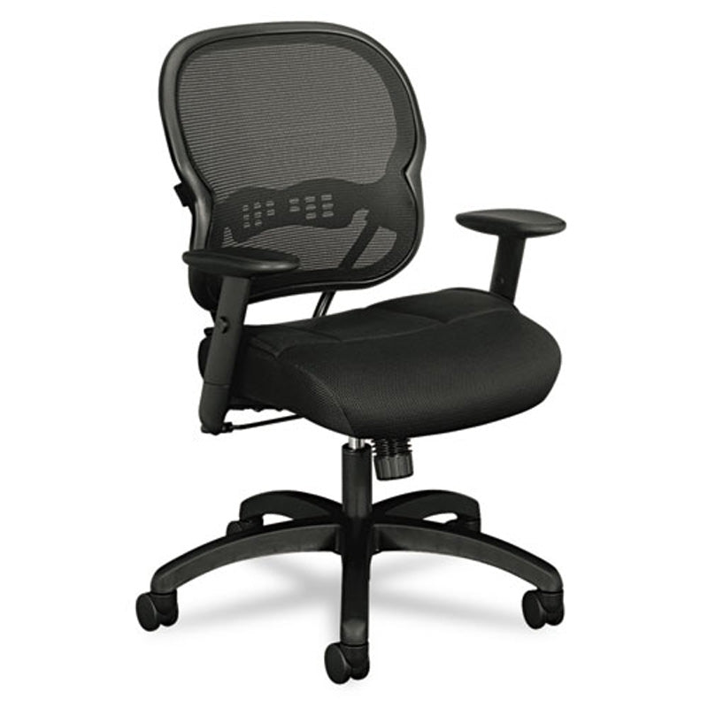 712 Mesh Mid-Back Work Chair, Black w/Black | Ultimate Office
