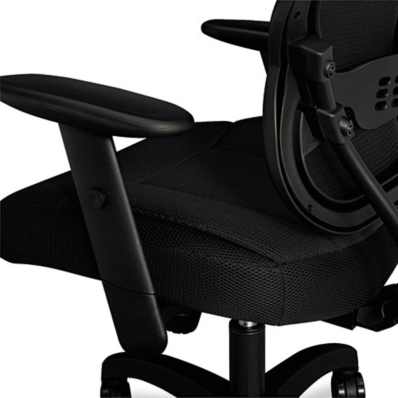 712 Mesh Mid-Back Work Chair, Black w/Black | Ultimate Office