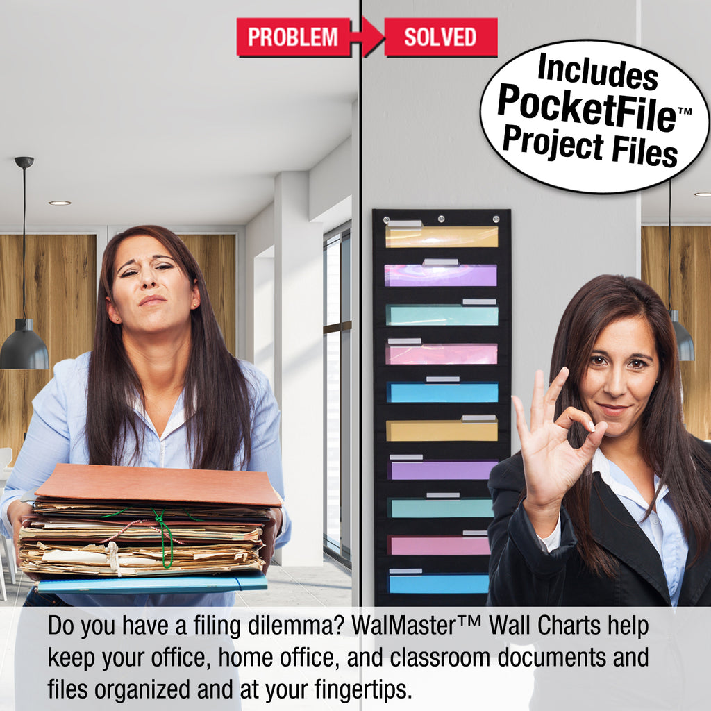 WalMaster Heavy Duty, 10-Pocket Wall Chart Filing System | Ultimate Office