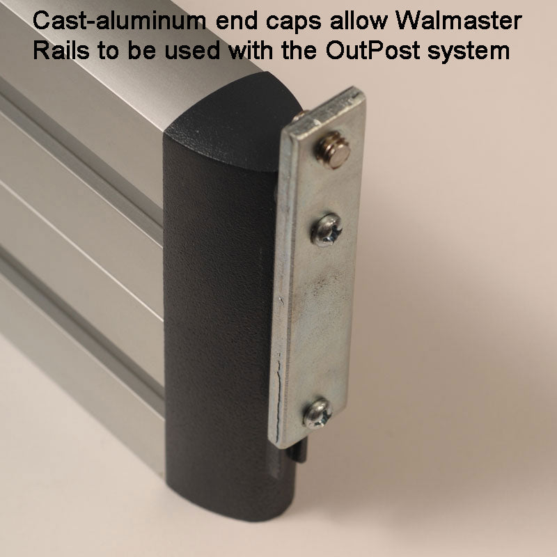 Walmaster Aluminum Rail End Caps (set of 2) | Ultimate Office