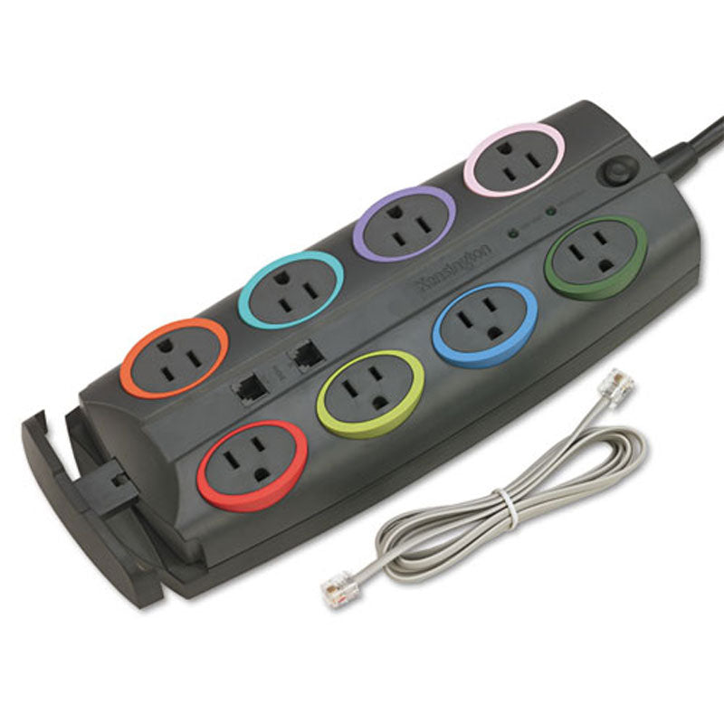Color-Coded 8-Outlet Surge Protector (3,090 Joules) | Ultimate Office