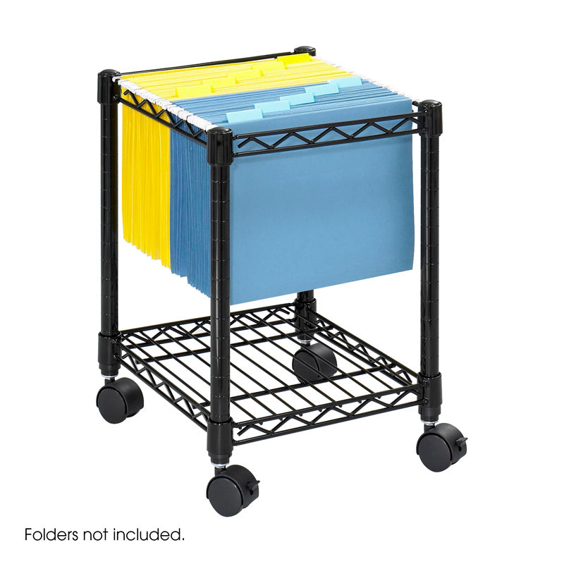 Compact Mobile File Cart, Black | Ultimate Office