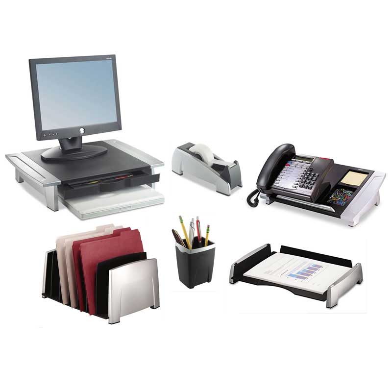 Office Suites Laptop Riser, Black/Silver | Ultimate Office