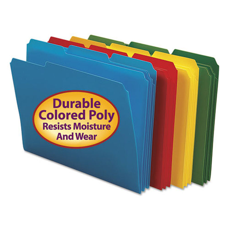 Poly Colored File Folders, 1/3rd-Cut, Letter (24) | Ultimate Office