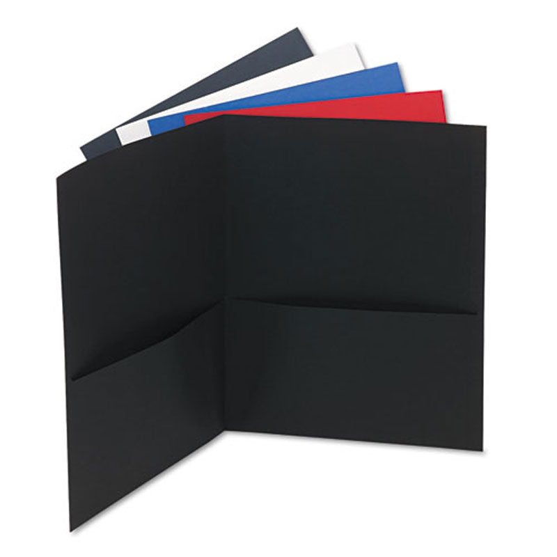 Two-Pocket Textured Paper Portfolios, Box of 25 | Ultimate Office