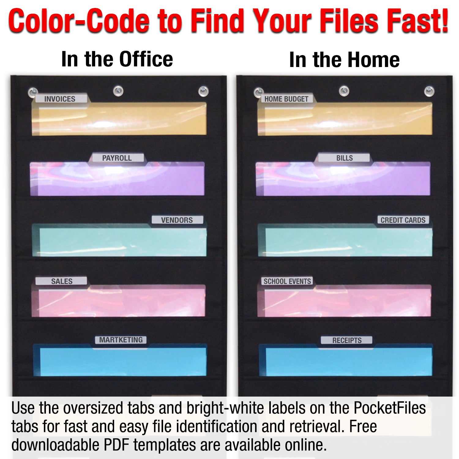 WalMaster Heavy Duty, 10-Pocket Wall Chart Filing System | Ultimate Office