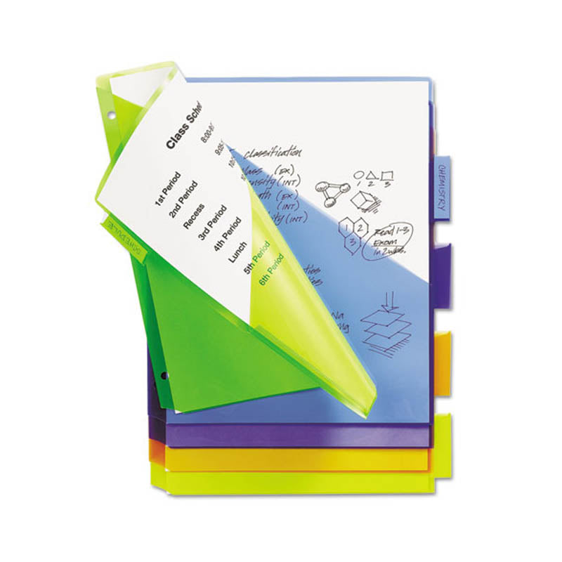 Big Tab Insertable Corner Lock Dividers , 5-Tab | Ultimate Office