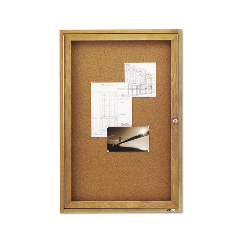 Enclosed Indoor Cork Bulletin Board w/ Doors | Ultimate Office
