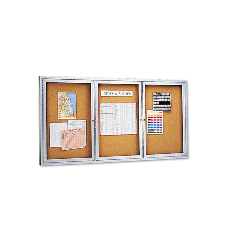 Enclosed Indoor Cork Bulletin Board w/ Doors | Ultimate Office