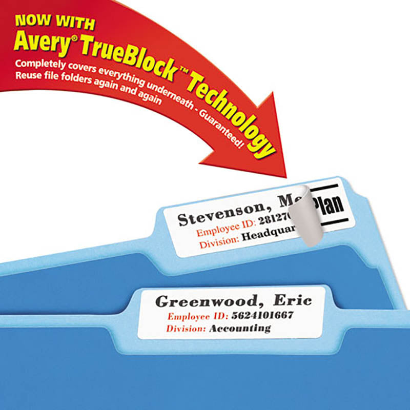 Extra-Large File Folder Labels w/ TrueBlock450/ct | Ultimate Office