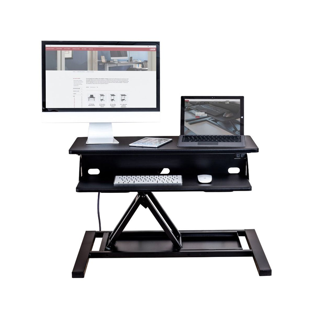 Electric Level Up Pro 32 Standing Desk Converter, Black | Ultimate Office