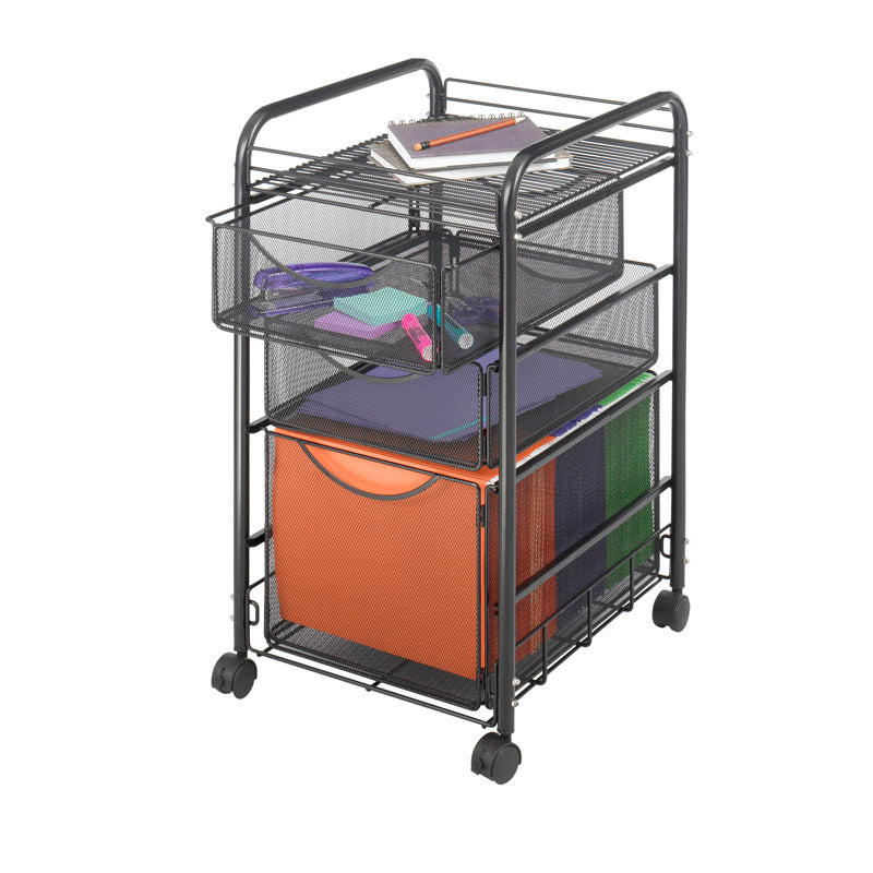 Mesh 1 File Drawer & 2 Supply Drawer Mobile File | Ultimate Office