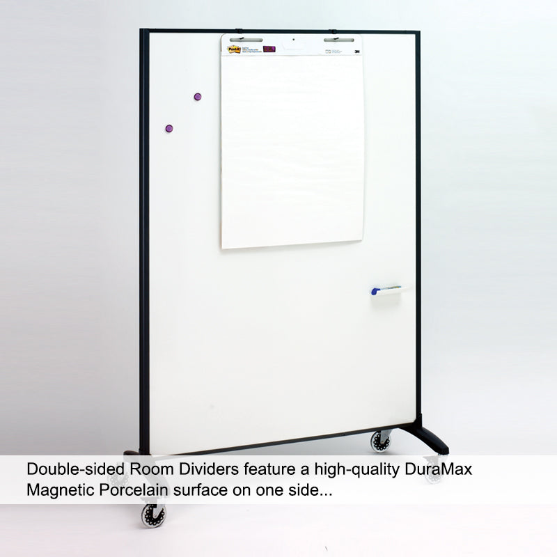 Mobile Porcelain Whiteboard/Fabric Bulletin Board Rm Divider – Ultimate ...