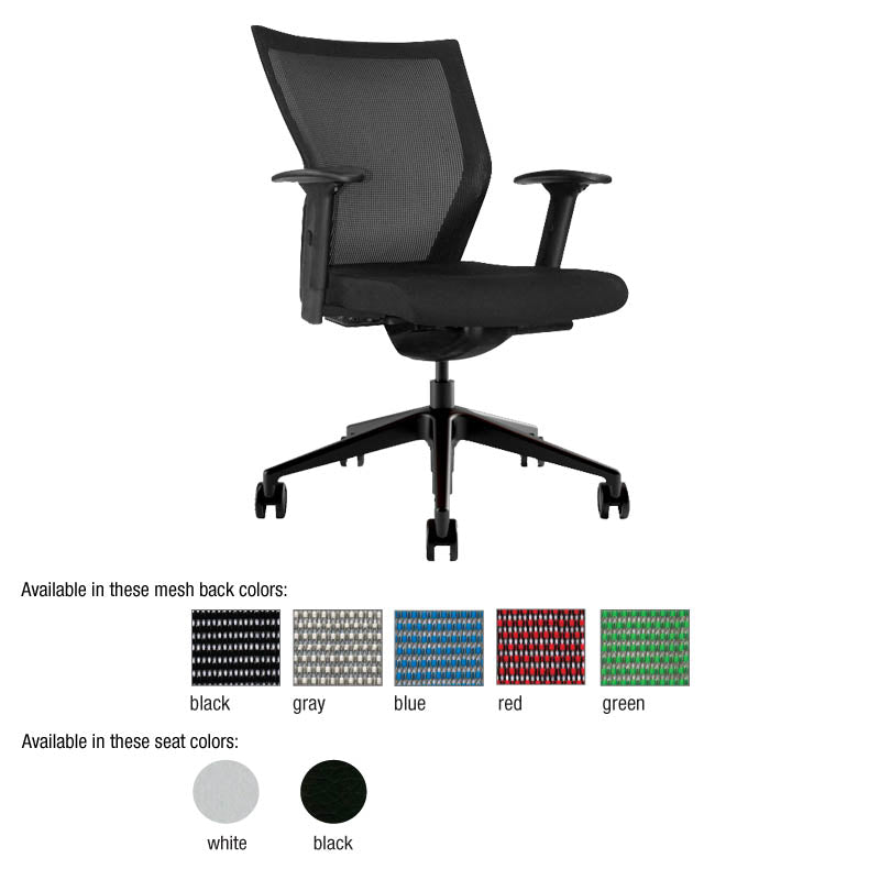 Run Mesh Back Task Chair w/Syncro, White Base | Ultimate Office
